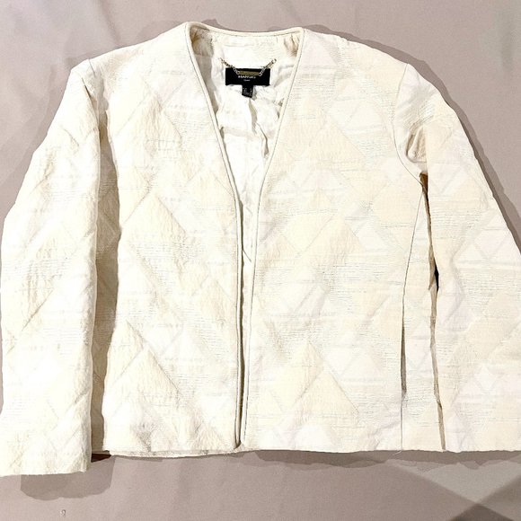 Mango | Jackets & Coats | Cream Cropped Blazer | Poshmark